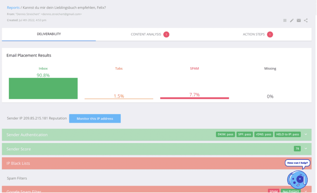 Spam Score Test & Checker für Emails